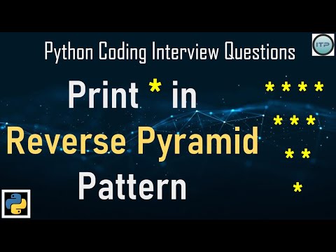 Print In Reverse Pyramid Pattern An It Professional Python Coding