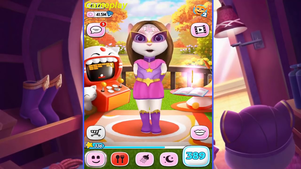 My Talking Angela New Captain Cute Android Gameplay Youtube