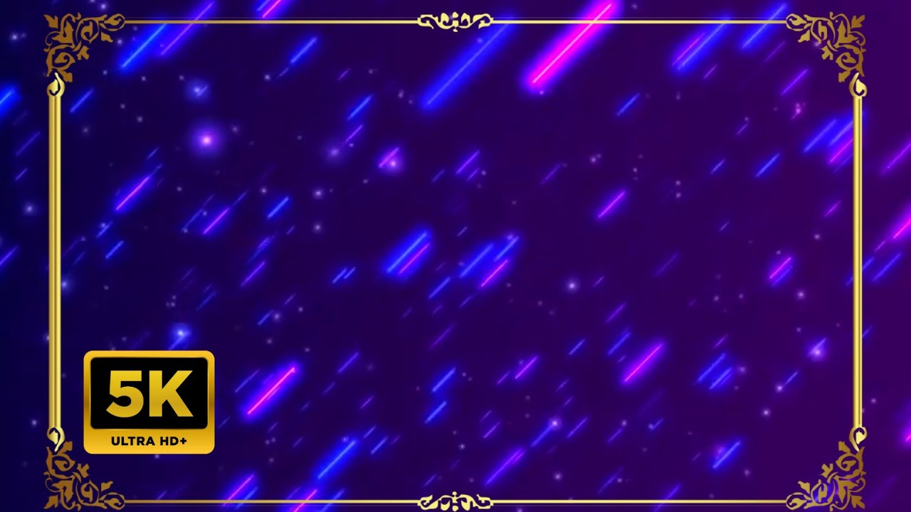 5k Purple Blue Rounded Neon Lines Motion Background Multicolor