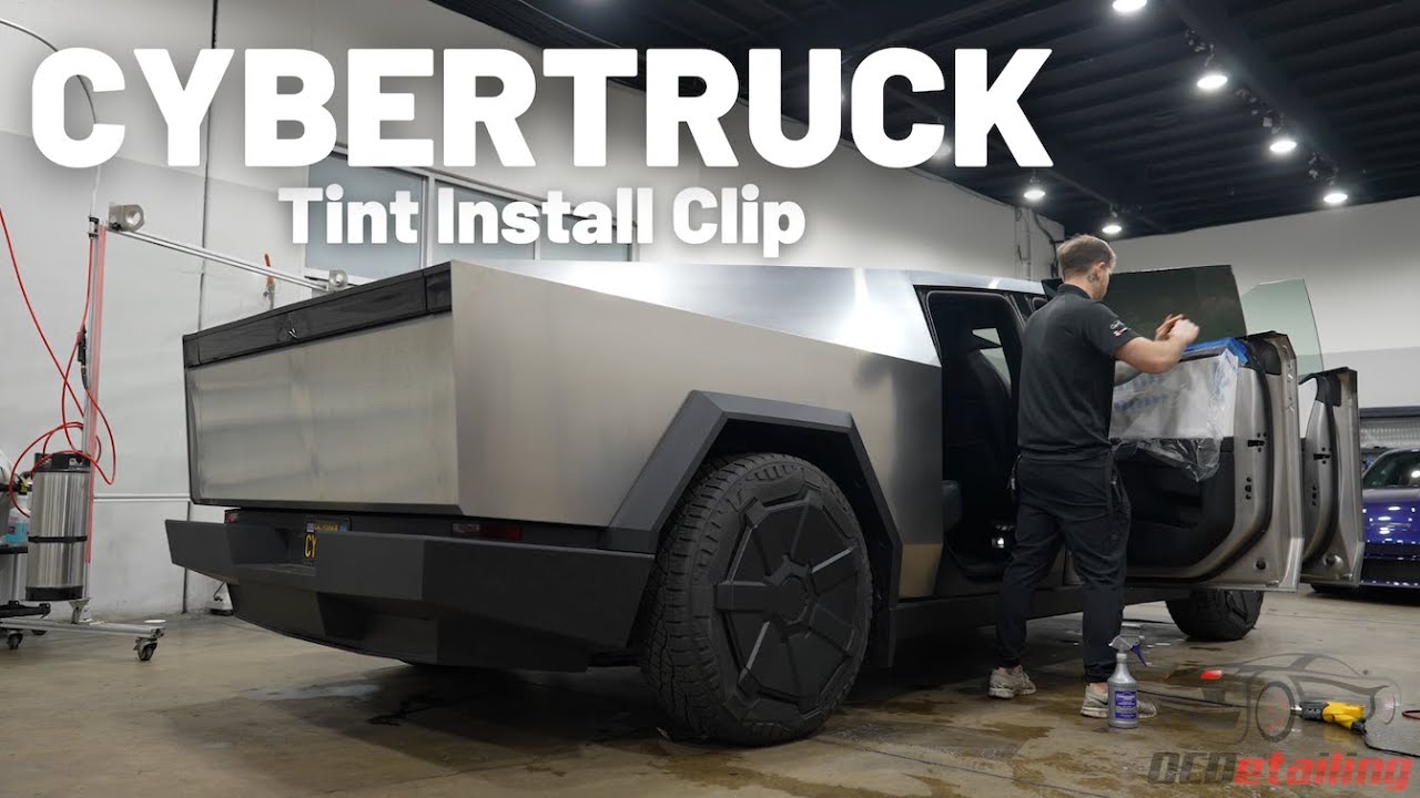 Cybertruck Window Tint Install 40 On Rear Side Windows Youtube