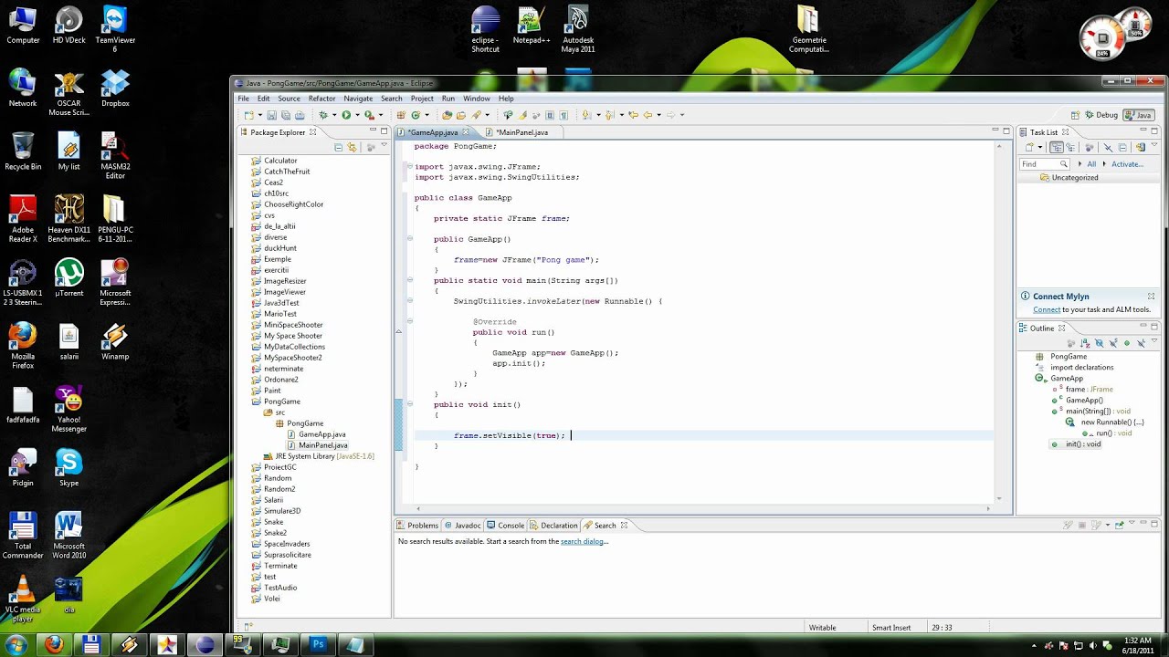 Pong Java Game Tutorial Feedstopp