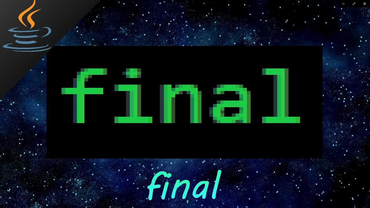 Java Final Keyword тыф Youtube