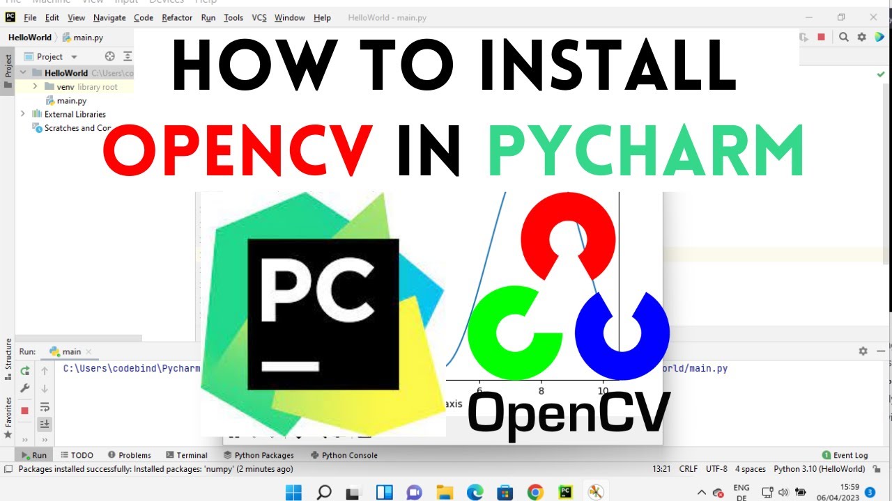 How To Install Opencv In Pycharm Youtube