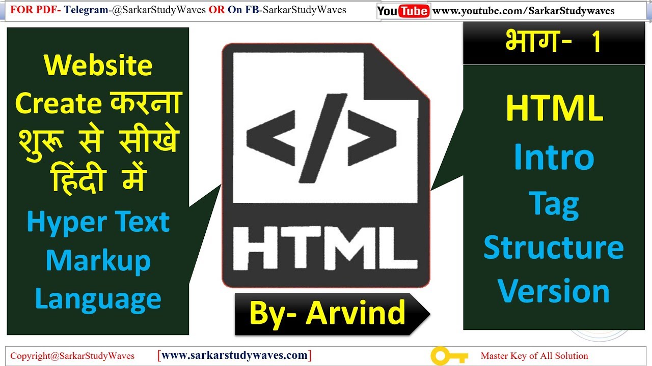 Part 1 Html Tutorial Introduction Html Tag Html Structure Html