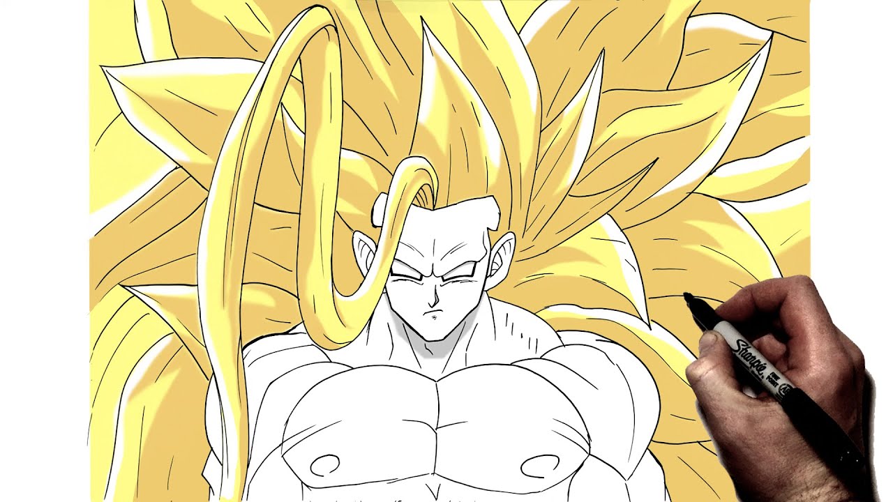 How To Draw Goku Ssj100 Step By Step Dragon Ball Youtube