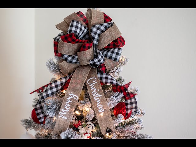 Diy Christmas Tree Topper Bow