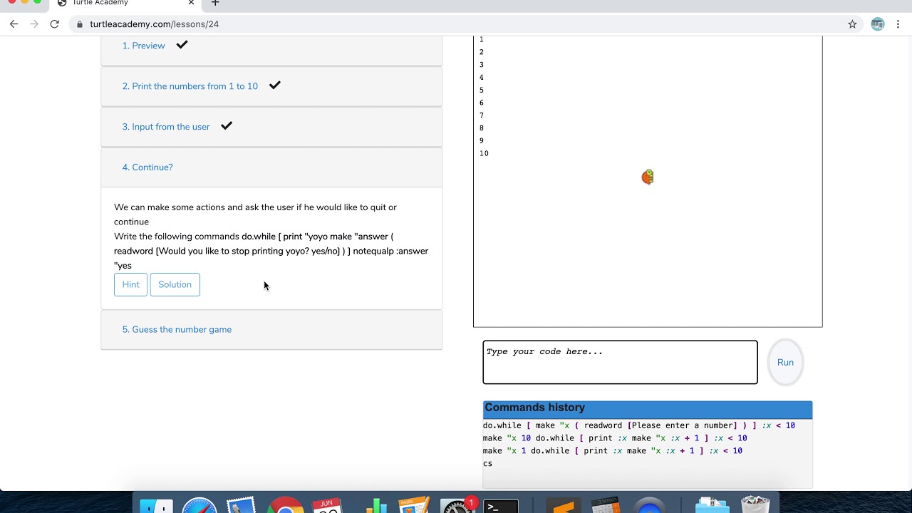 Turtle Academy 23 The While Loop Youtube