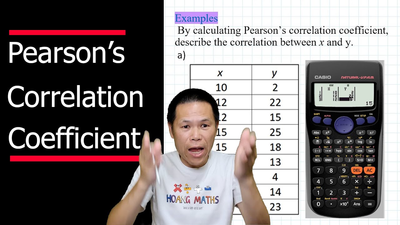 Calculating Pearson S Correlation Coefficient Youtube