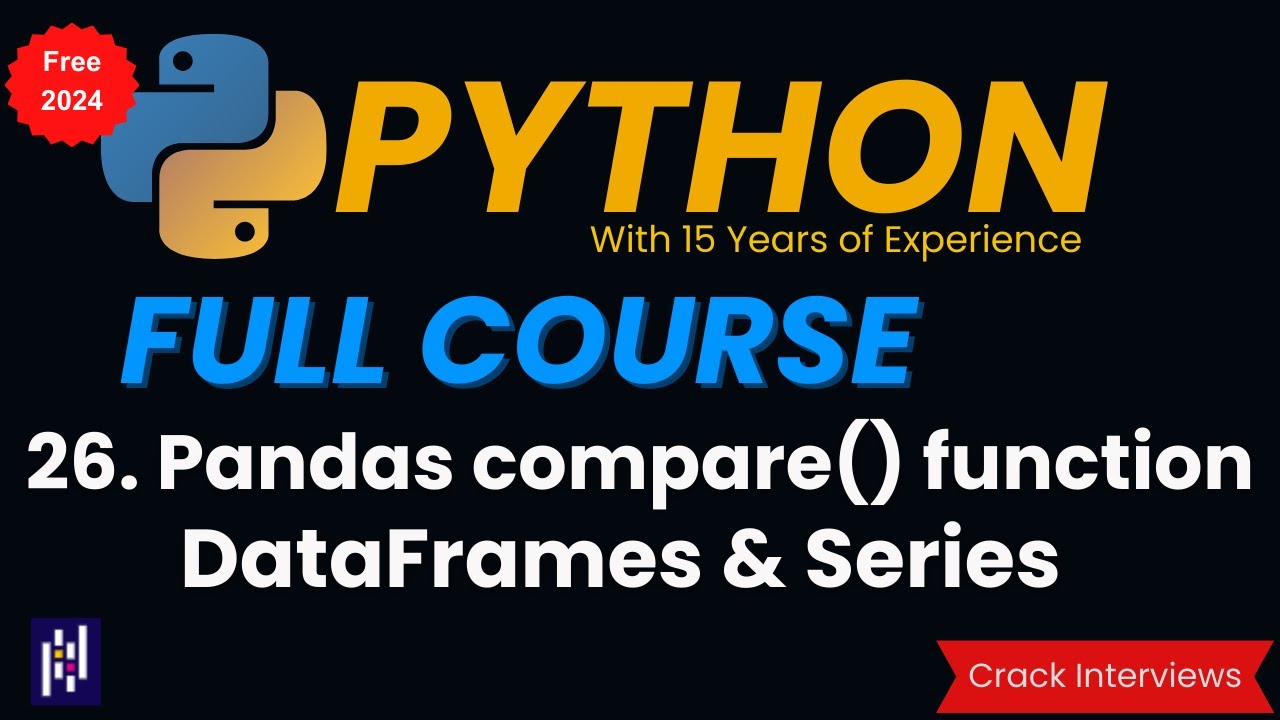 Pandas Compare Function In Python Pandas Dataframepare Youtube