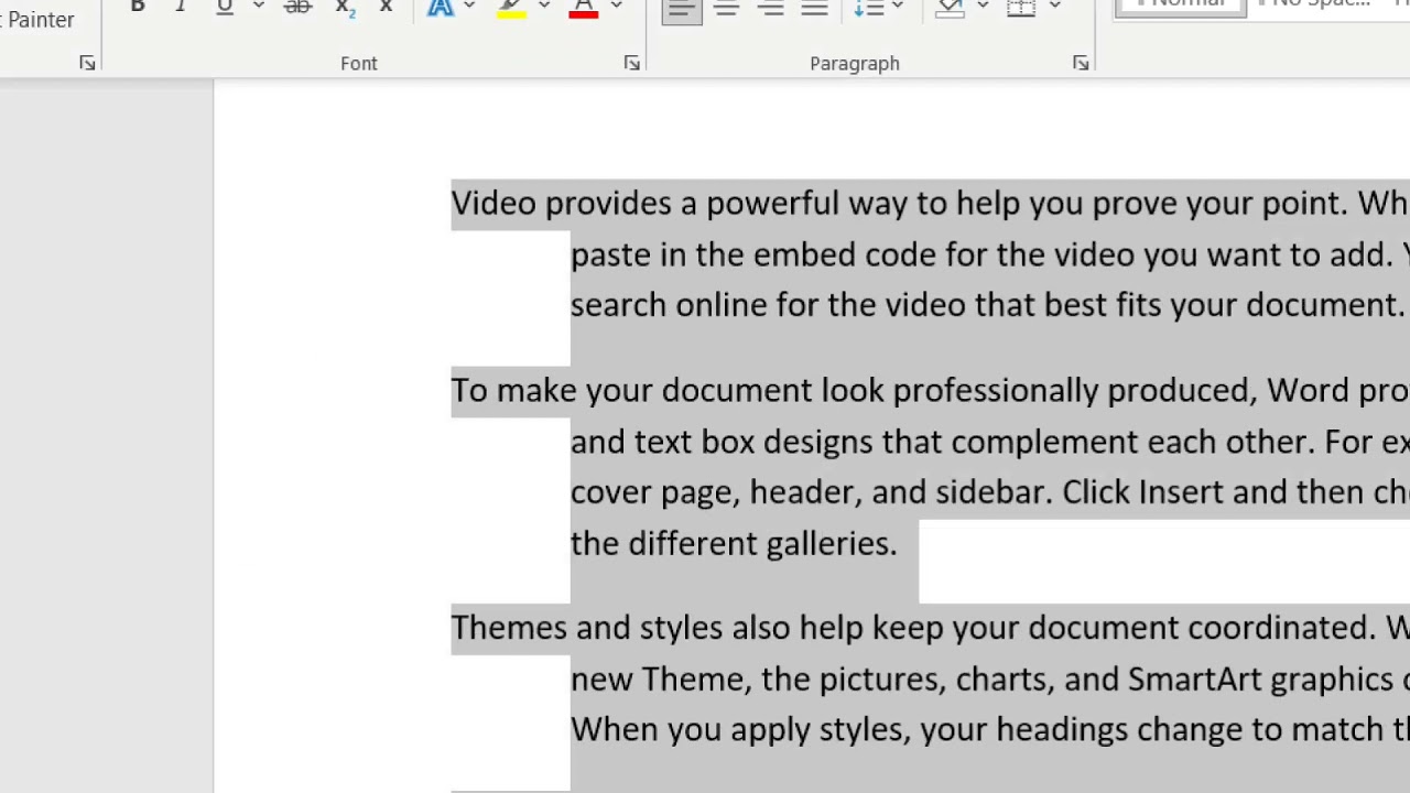 Justify Ctrl J In Ms Word Youtube