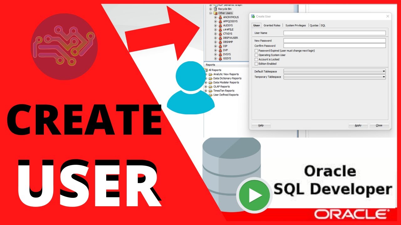 Oracle Sql Tutorial How To Create A User Sql Developer With Graphic