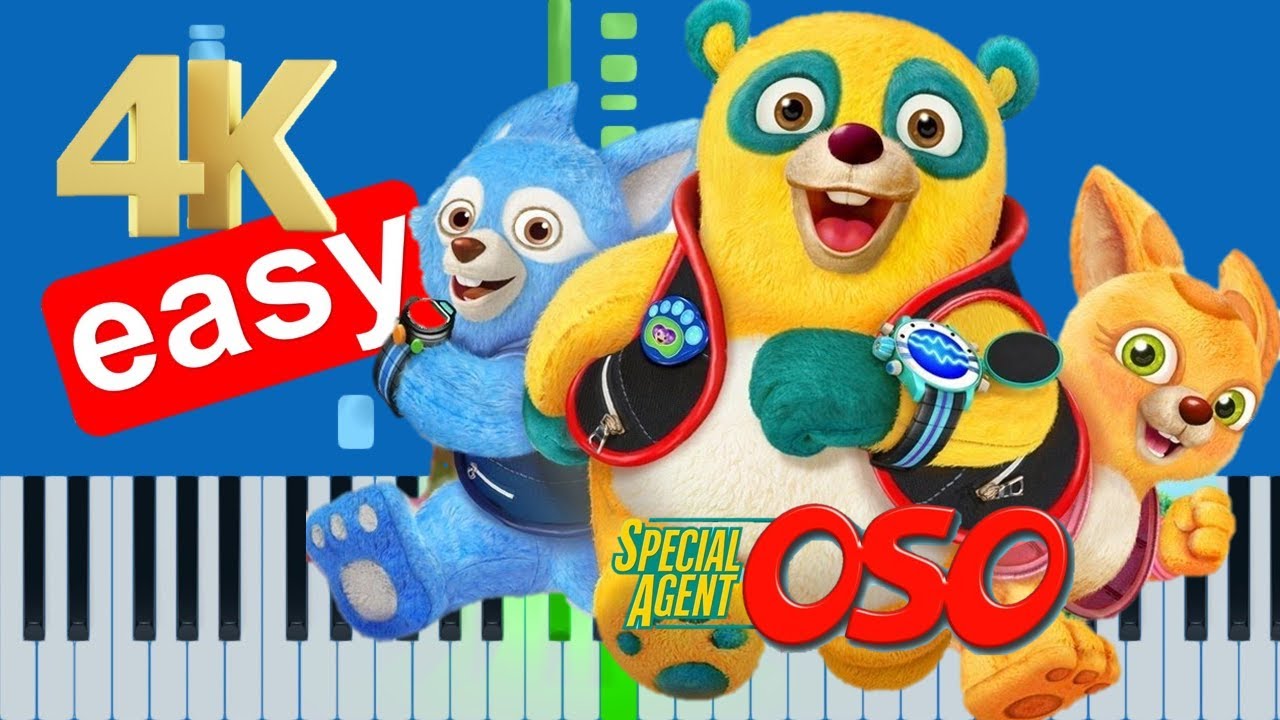 Special Agent Oso Theme Song Slow Easy Medium Piano Tutorial 4k Youtube