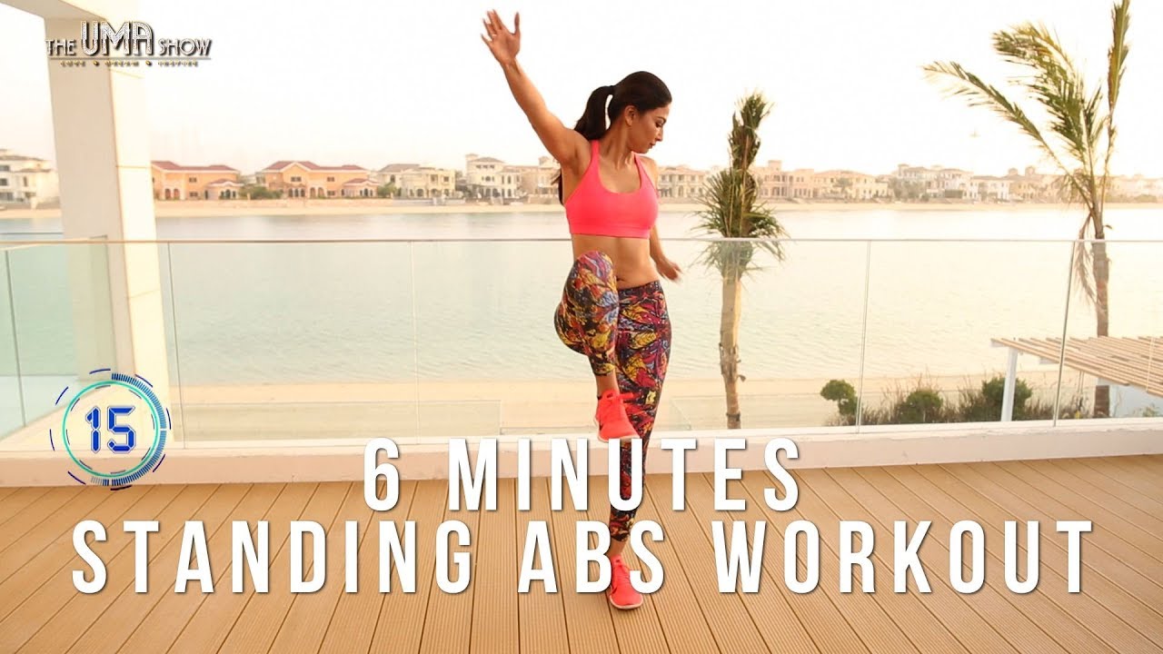 6 Minutes Standing Abs Workout Youtube