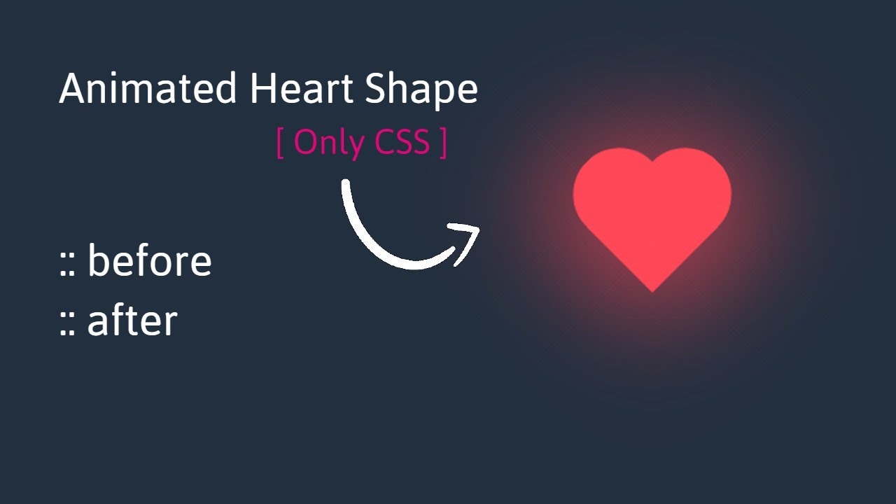 Animated Heart Shape Using Html And Css Shape Creation In Css