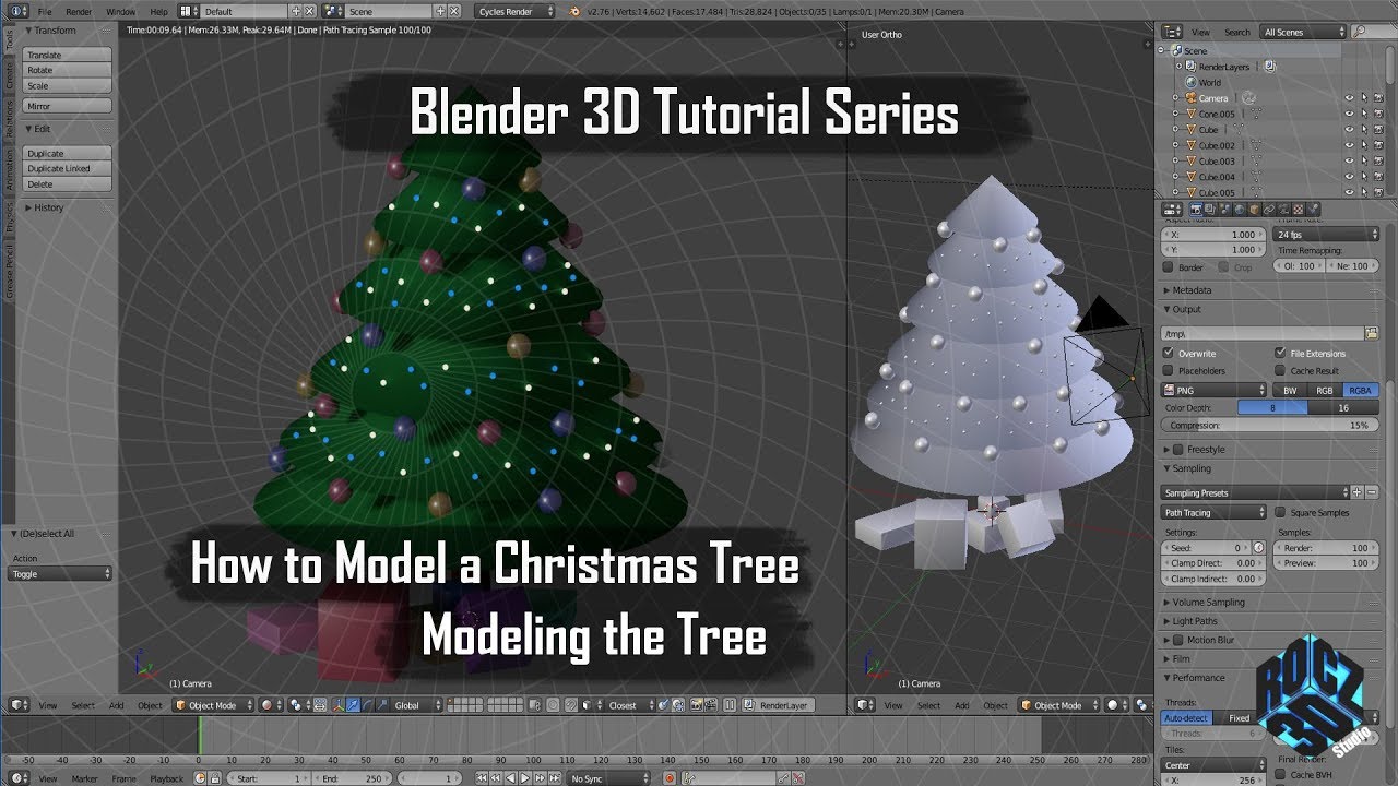 Blender 3d Tutorial Series How To Model A Christmas Tree Modeling The