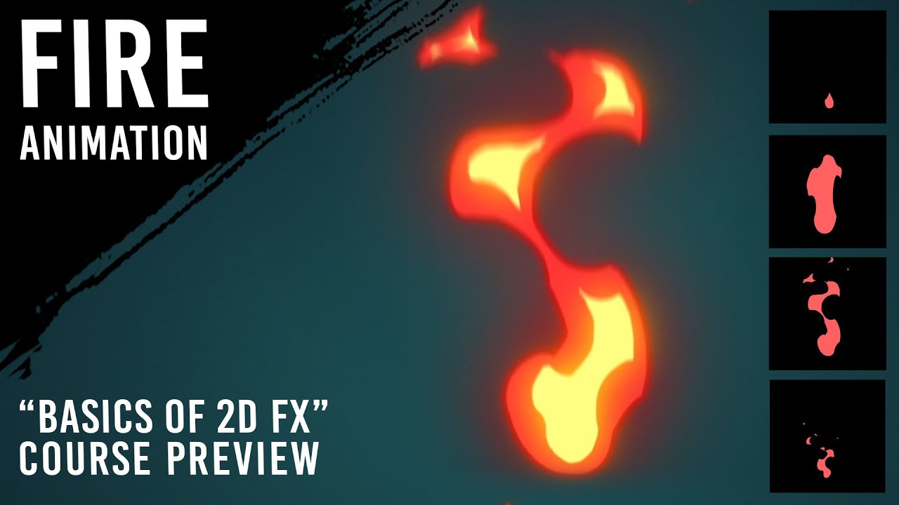 Fire Animation Basics Of 2d Fx Course Preview покадровая анимация