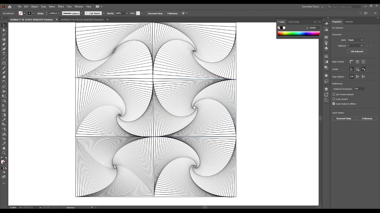 Illustrator Geometric Lines Pattern Tutorial Design Adobe Illustrator