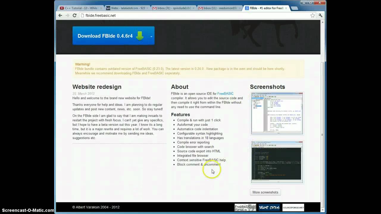 Freebasic Tutorial 1 Download Fbide Youtube