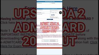 Upsc Nda 2 Admit Card 2025 Out How To Download Upsc Nda 2 Admit Card ...