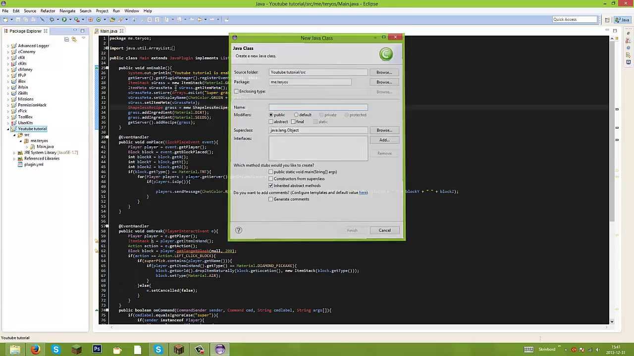 Java Bukkit Plugin Tutorial 4 Velocities Youtube