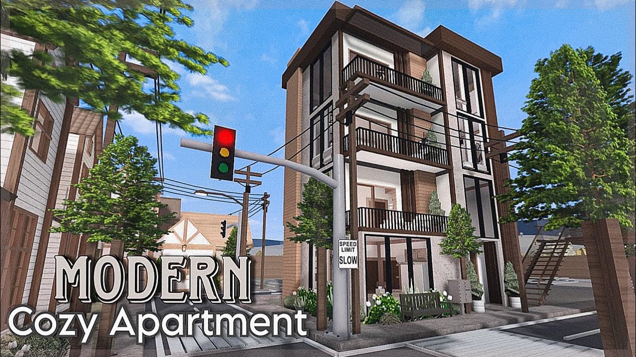 Bloxburg Modern Cozy Apartment Speedbuild Tour 笙 Youtube