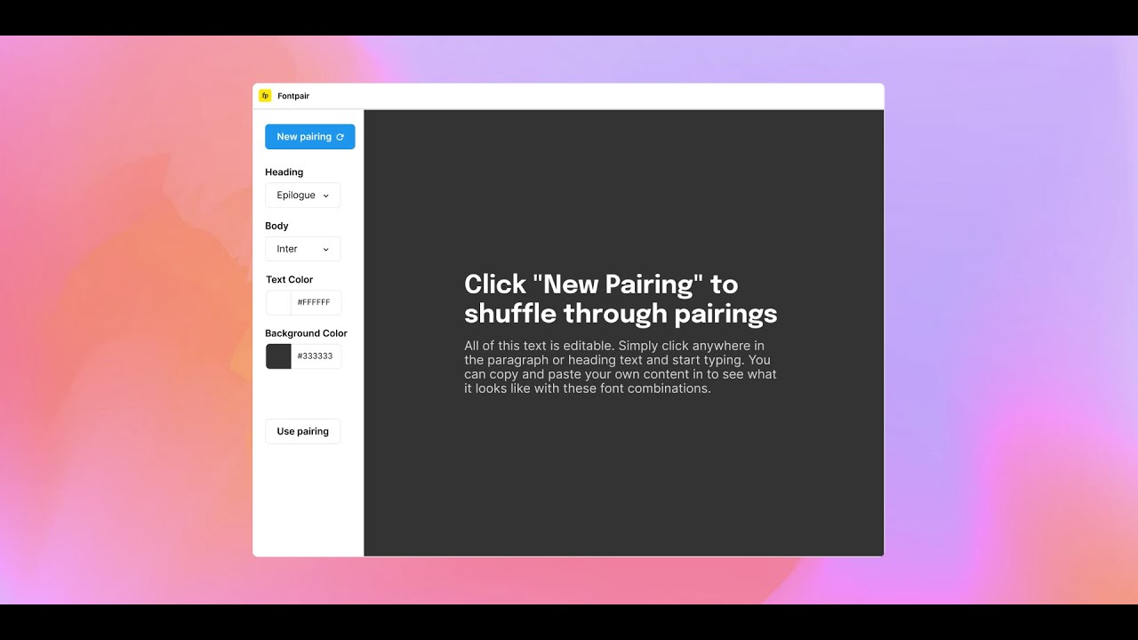 Fontpair Figma Plugin Walkthrough Youtube