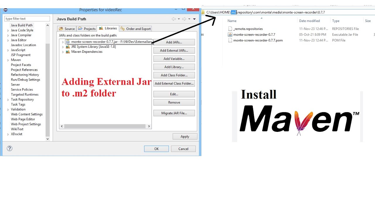 Install Maven And Adding External Jar To Maven Youtube