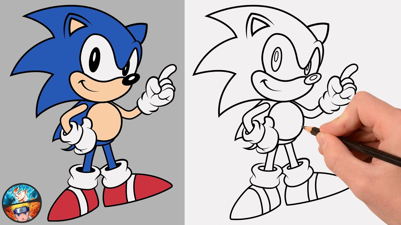 Como Dibujar A Sonic Fácil Paso A Paso Dibujos Youtube