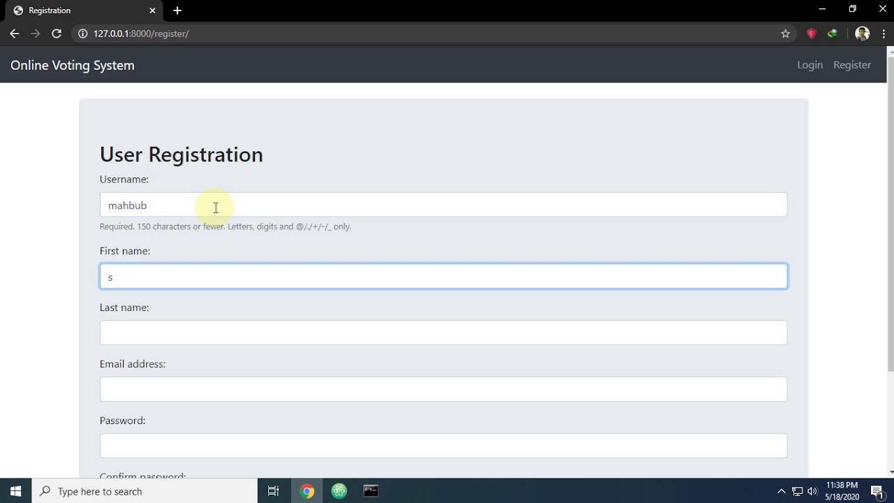 Online Voting System Using Django Python Youtube