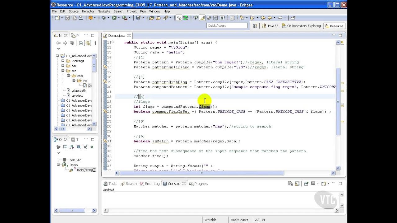Vtc Player Advanced Java Programming Java Se 7 Pattern Matcher Youtube