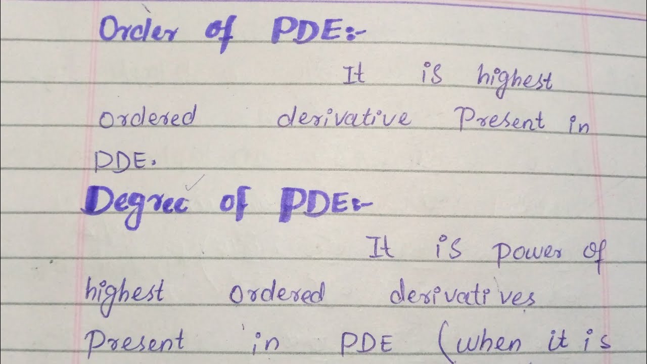 Introduction To Partial Differential Equation Lecture 1 Versalearn
