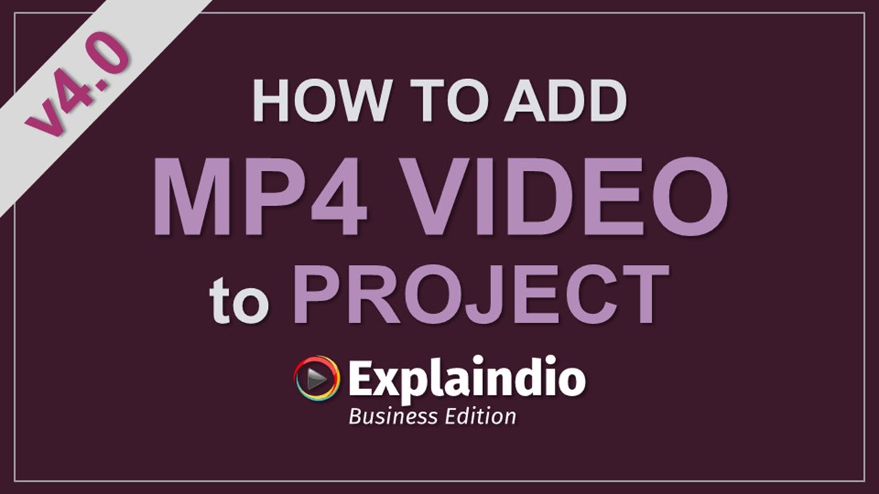 How To Add Mp4 Video To Project Youtube