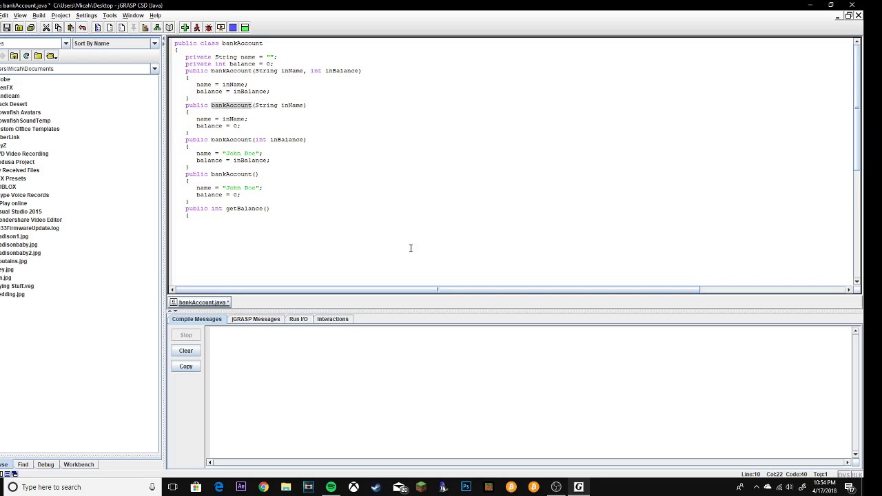 Java Programming Bank Account Youtube