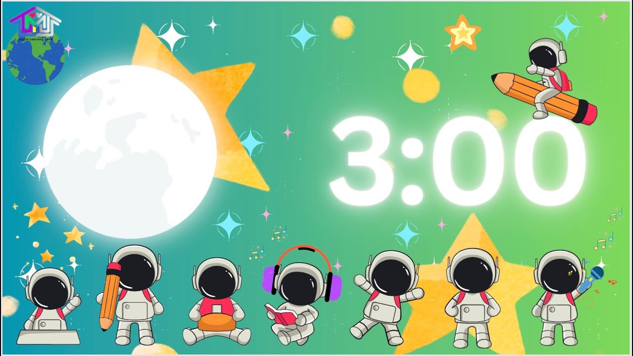 3 Minute Countdown Timer With Alarm Space Astronaut рџ ќрџћјвџ рџ ёрџџјвђќрџљђрџњћ рџњ
