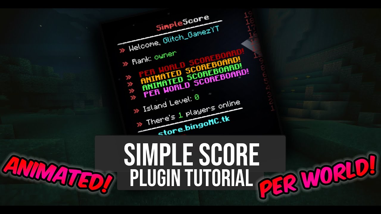Scoreboard Plugin Tutorial Simple Score Minecraft Plugin Spigot