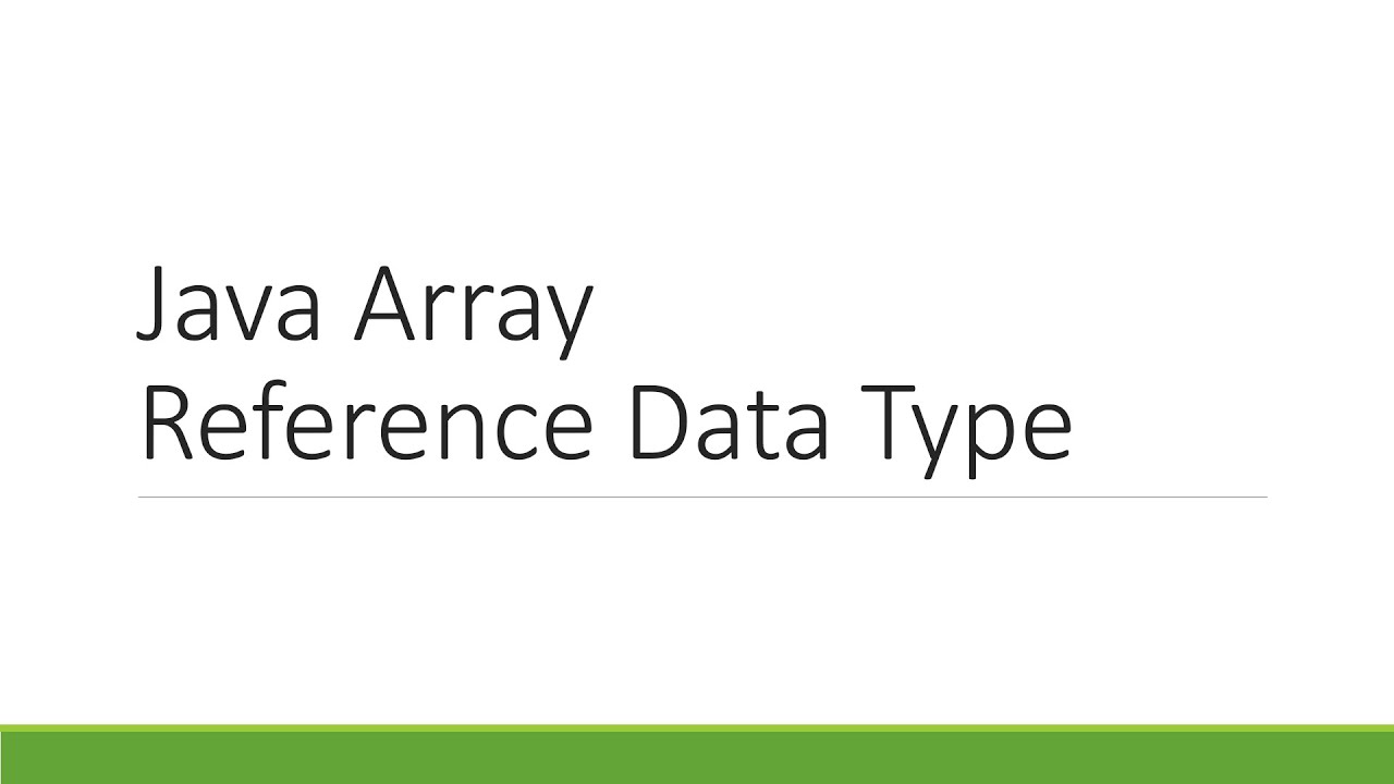Java Array Introduction Part One Youtube