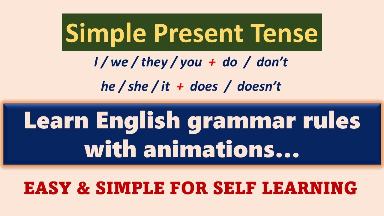 Simple Present Do Don T Does Doesn T Rules Explained In Animation