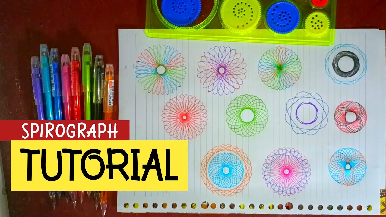 Spirograph Art Tutorial Part 1 Spirograph Drawing Youtube
