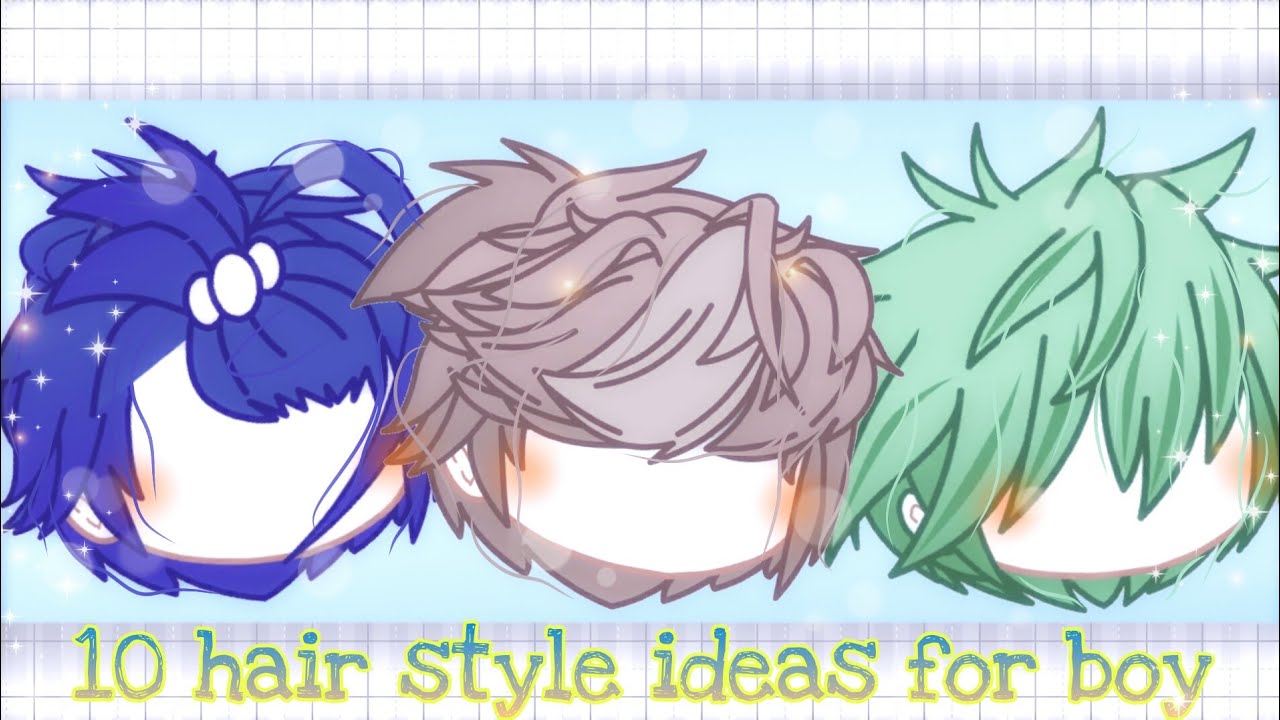 10 Hairstyle Ideas For Boy тшж Gacha Club Youtube