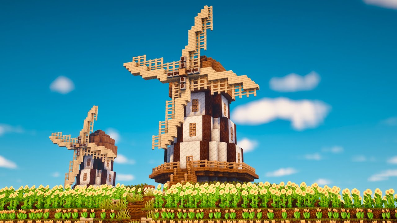 Minecraft How To Build A Windmill Tutorial Youtube