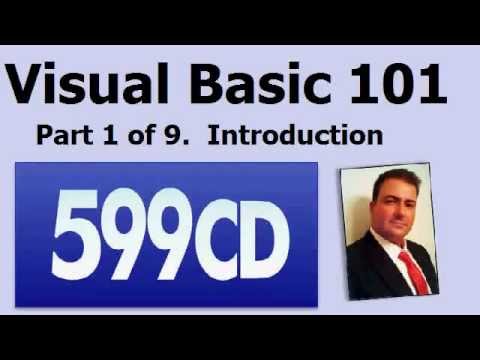 Visual Basic 101 Tutorial Part 1 Of 9 Youtube