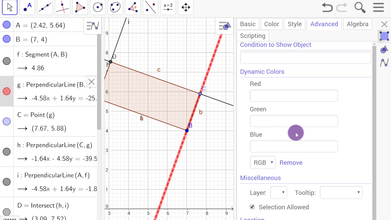 Ggb Basics Object Properites Menu Youtube