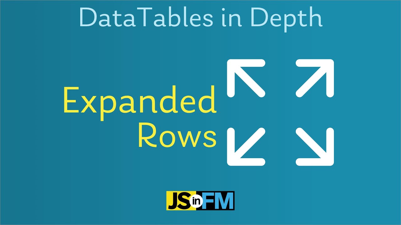 Datatables Module Expanded Rows Youtube