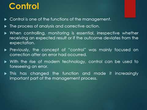 Psm Lecture 16 Management Control Youtube