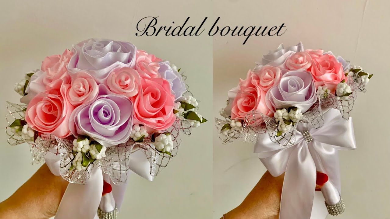 Diy Ribbon Rose Wedding Bouquets How To Make Fabulous Bridal Satin