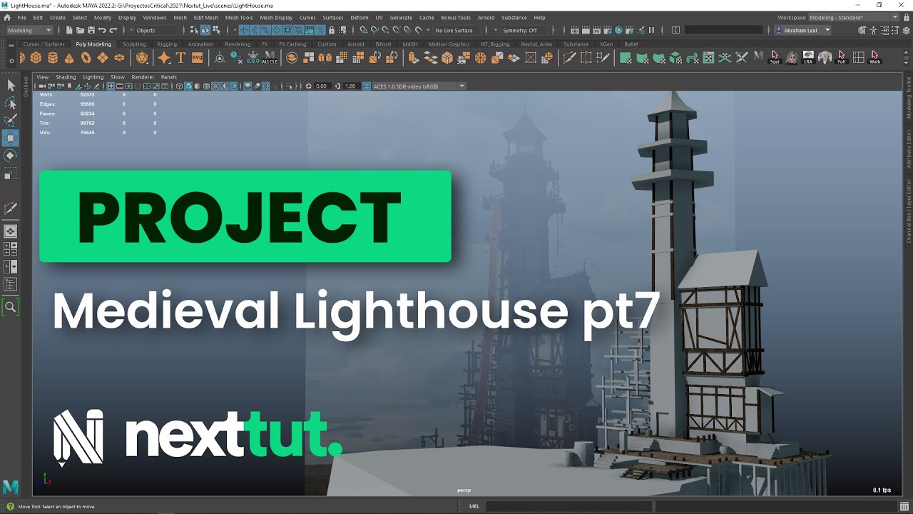 Maya Modelling Tutorial Medieval Lighthouse Part 07 Youtube