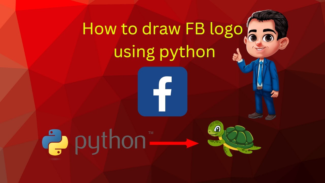 How To Draw Facebook Logo Using Python Turtle Youtube