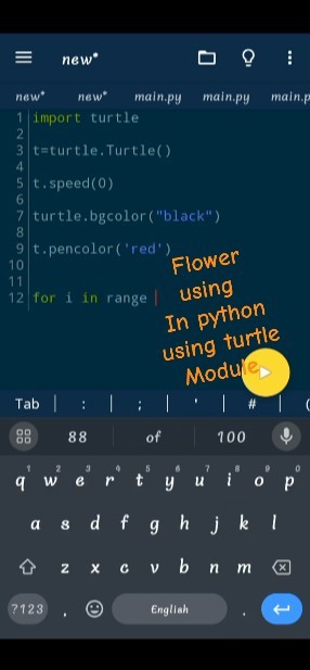 Flower Using Turtle Module In Python Shorts Coding Programming
