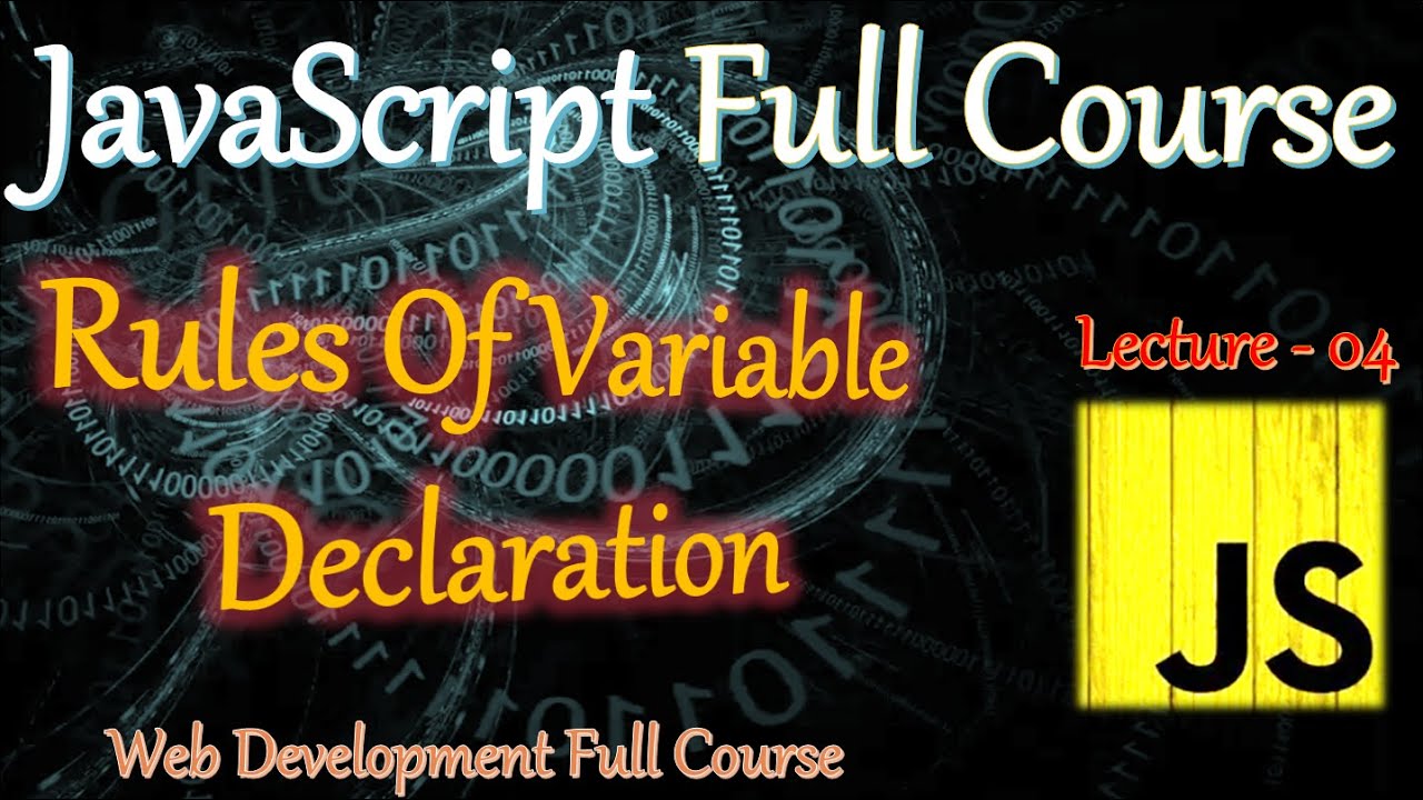 Enhance Your Javascript Skills Variable Rules Youtube