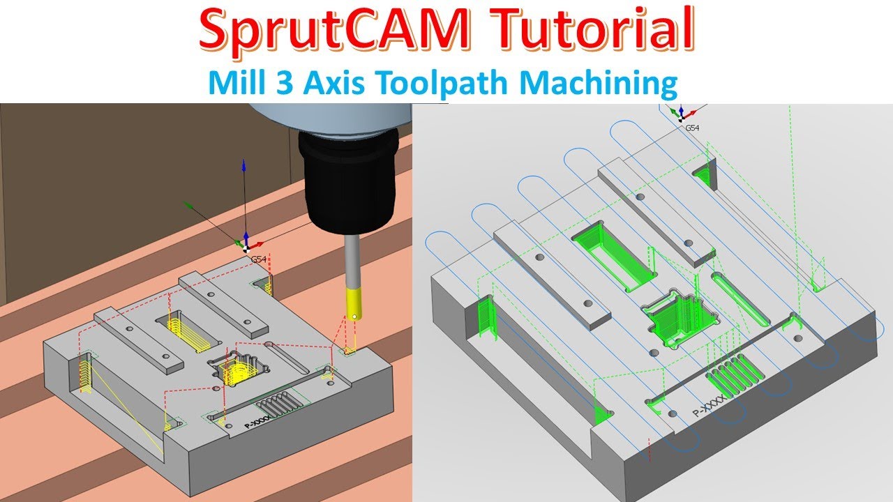 Sprutcam Tutorial 88 How To Milling 3 Axis Toolpath Easy With